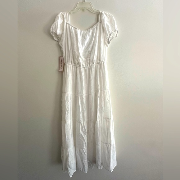 Indigo Rose | Dresses | Nwt Cottage Core White Maxi Sundress Sz M Boho ...